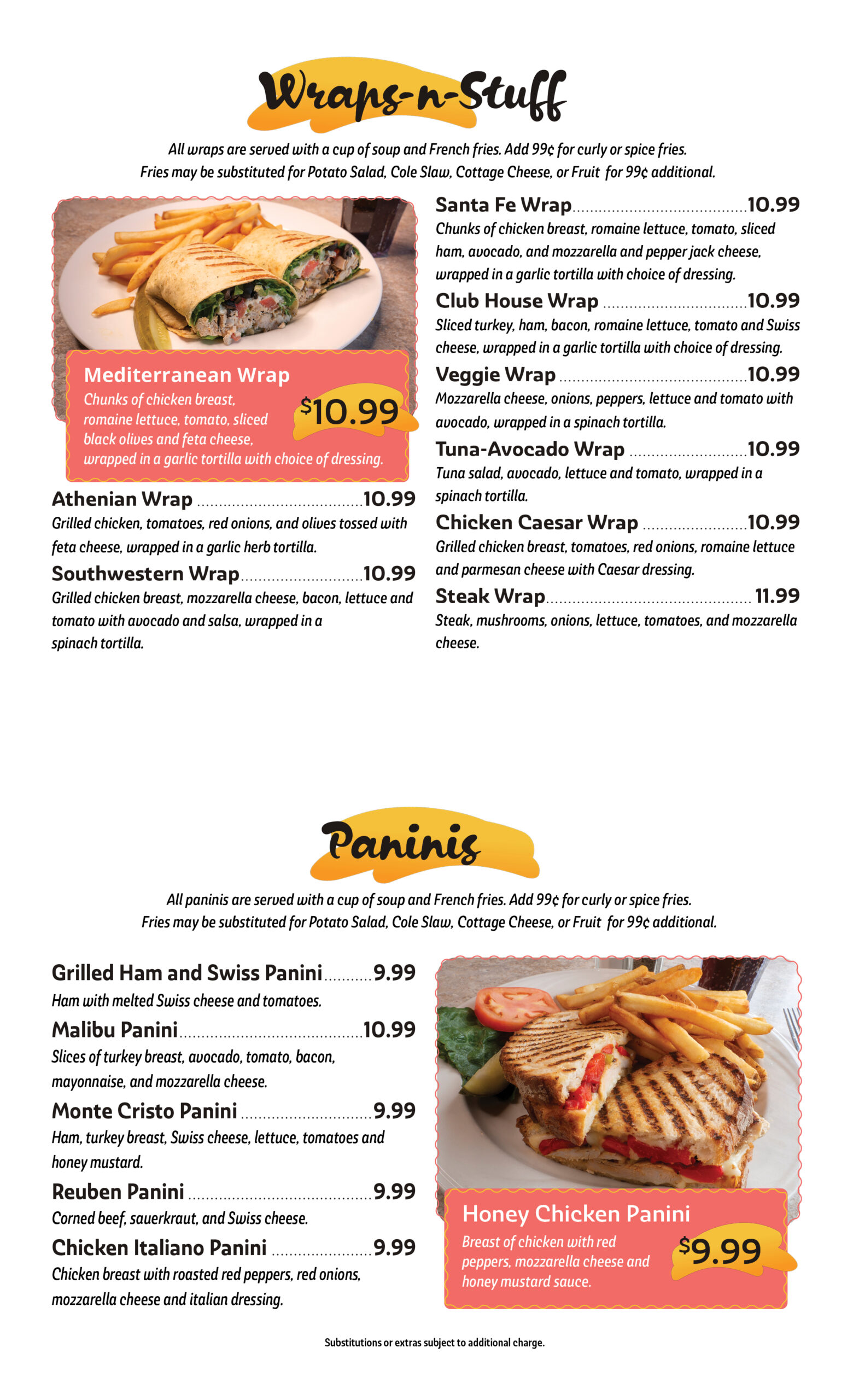 Menu - Sophia's Famous Pancakes