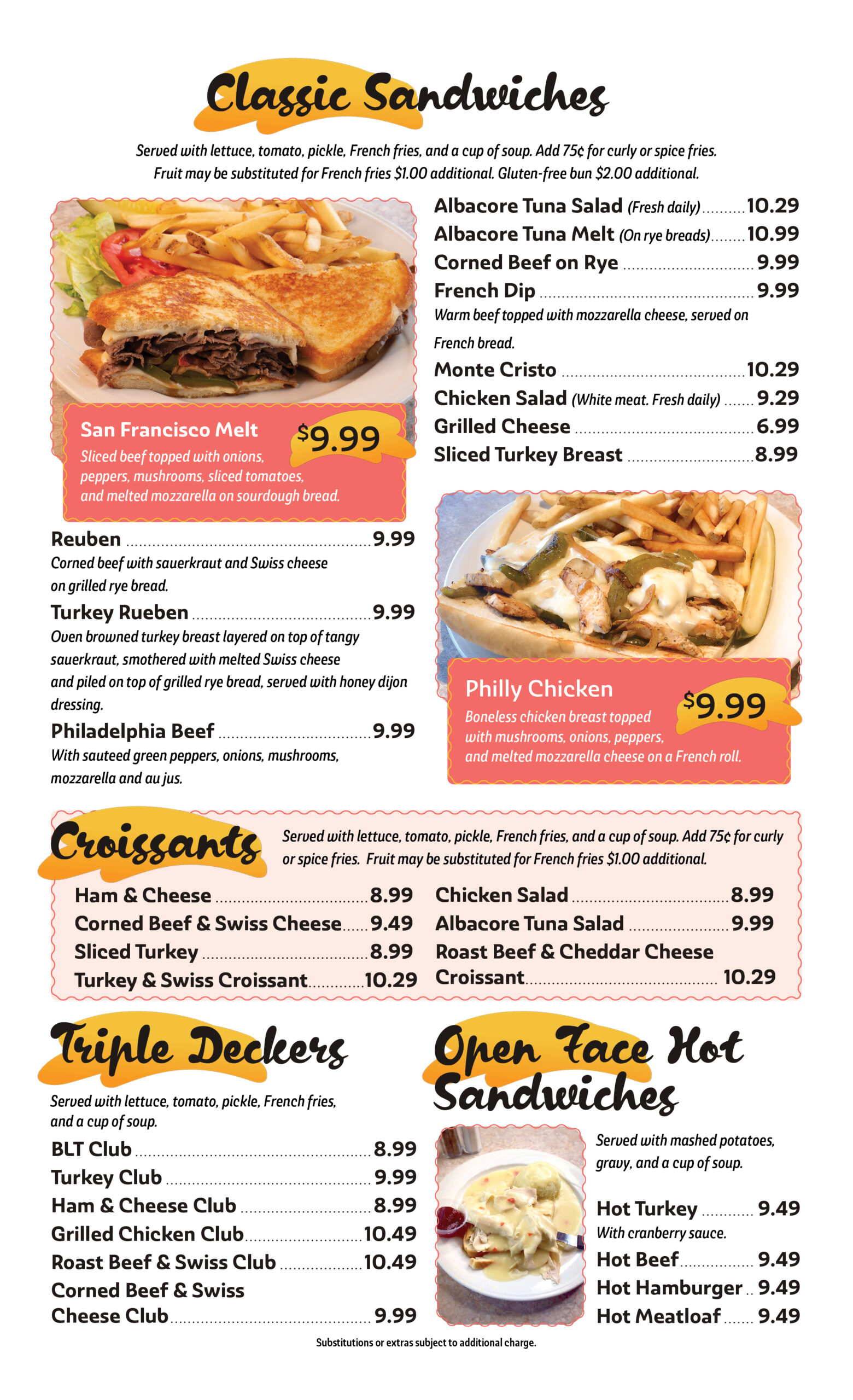 Menu - Sophia's Famous Pancakes